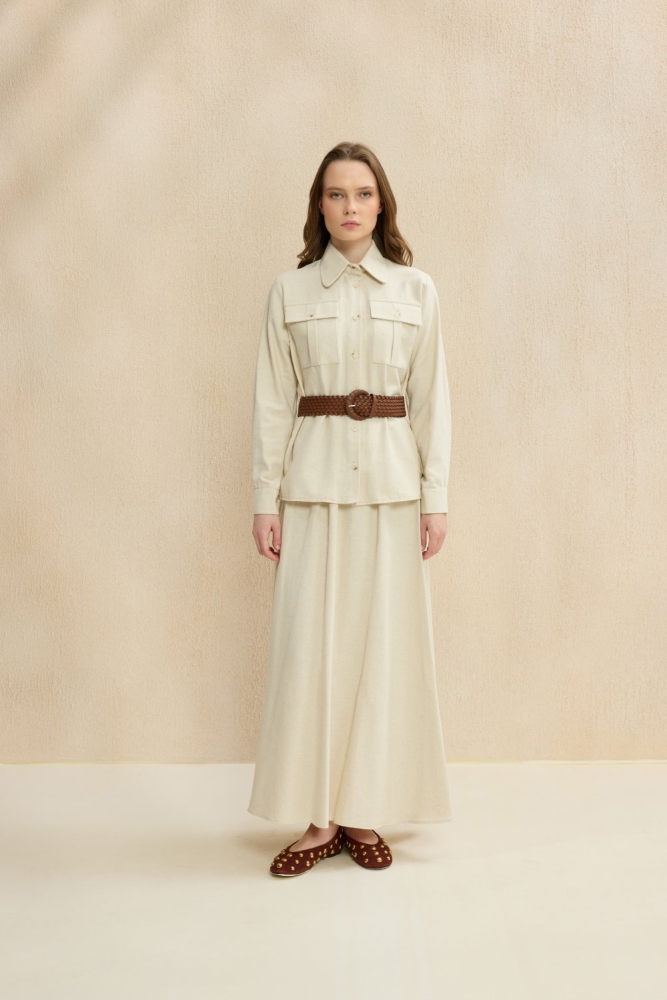 Safari Etekli Takım-Bej